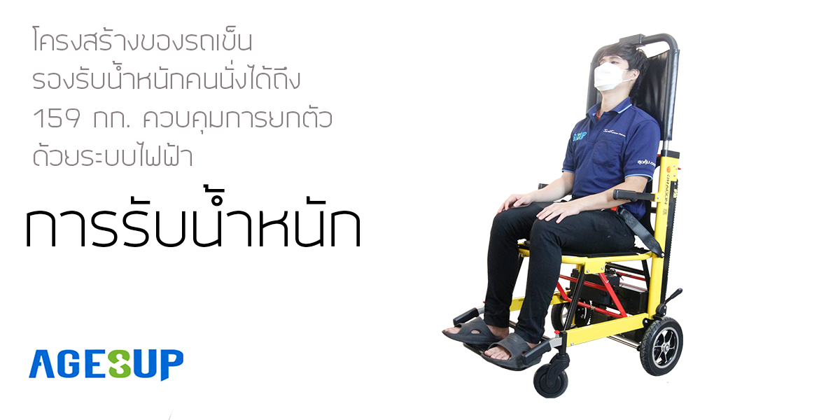 เก้าอี้รถเข็นไต่บันได Motorized Stair Chair - agesup
